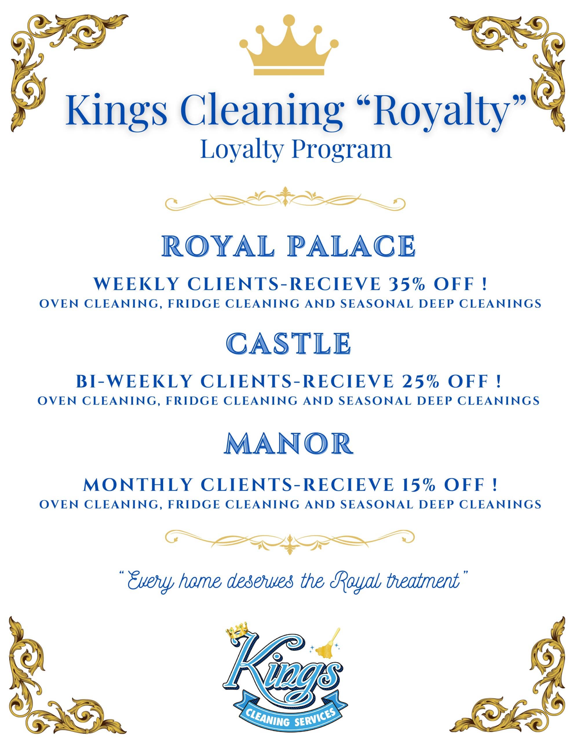 Customer Royalty Program | Kings Cleaning